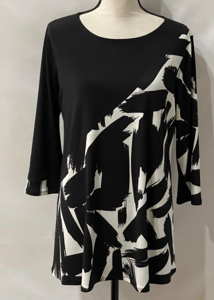 Eva Varro 3/4 Sleeve Diagonal Bicolor A Line Tunic-T12771D | IC ...