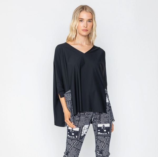 IC Collection Newspaper Print Drape Tunic-IC-4496T | IC Collection ...