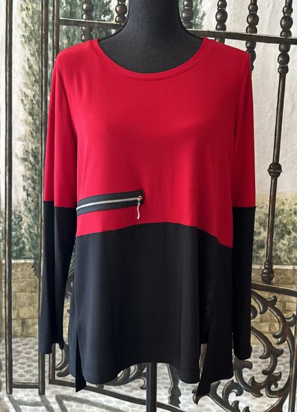 By JJ Color Block Tunic-IT-195 | IC Collection | Unique Apparel