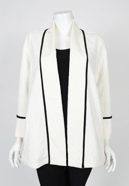 IC Collection Alphabet Embossed Open Jacket-IC-4586J | IC Collection ...