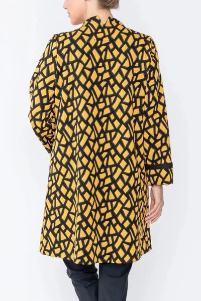 IC Collection Geometric Jacquard Long Jacket-IC-5111J | IC Collection ...