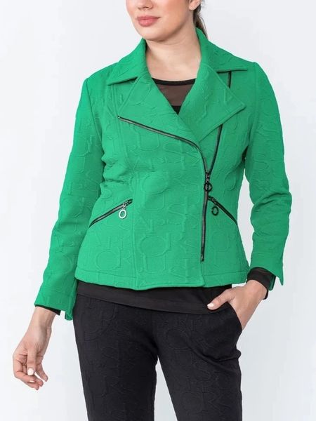 IC Collection Alphabet Embossed Biker Jacket-IC-4618J | IC Collection ...