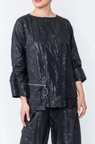 IC Collection Crinkle Crop Tunic-IC-5082T | IC Collection | Unique Apparel