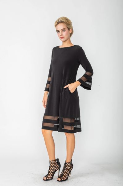 IC Collection Split Mesh Dress-IC-4895D | IC Collection | Unique Apparel