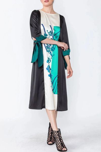 IC Collection Asian Floral Dress-IC-5041D | IC Collection | Unique Apparel