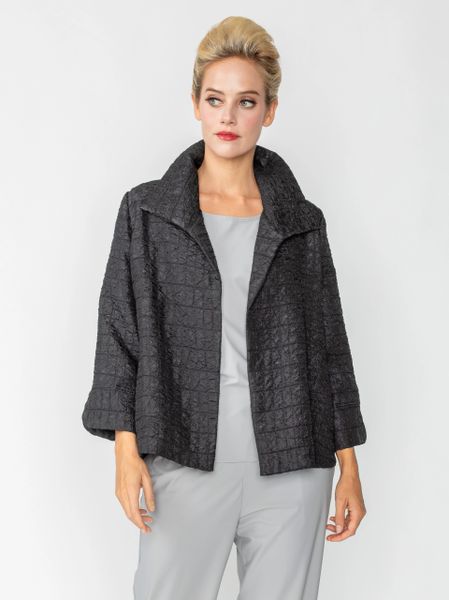 IC Collection Textured Open Jacquard Jacket-IC-6289J | IC Collection ...