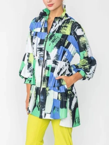 IC Collection Brush Stroke Layered Jacket-IC-4679J | IC Collection ...