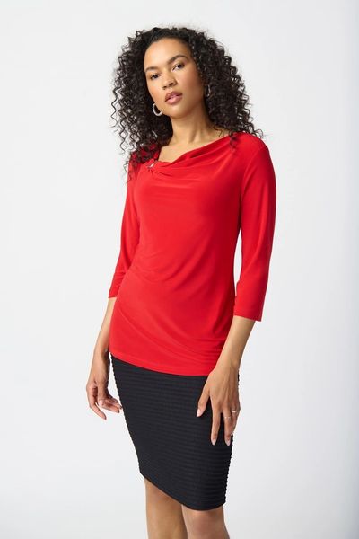 Joseph Ribkoff Silky Knit Cowl Neck Top-241241 | IC Collection | Unique ...