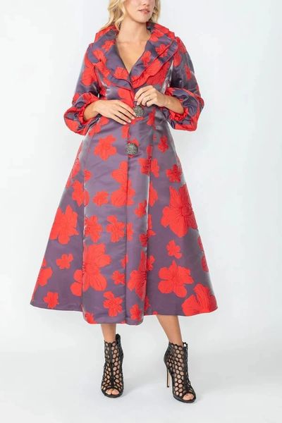 IC Collection Blossom Double Collar Long Jacket-IC-4764J | IC ...