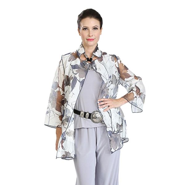 IC Collection Sheer Floral Jacket-IC-3085J | IC Collection | Unique Apparel