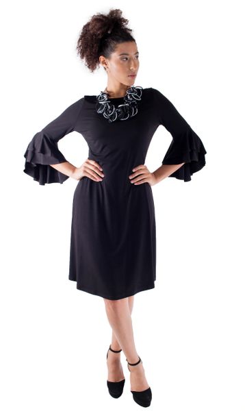 IC Collection Ruffled Sleeve Dress-IC-1148D | IC Collection | Unique ...