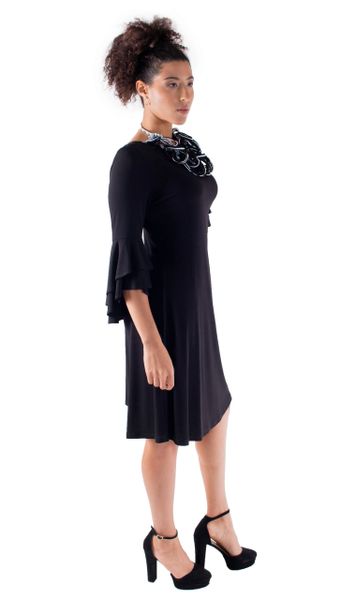 IC Collection Ruffled Sleeve Dress-IC-1148D | IC Collection | Unique ...