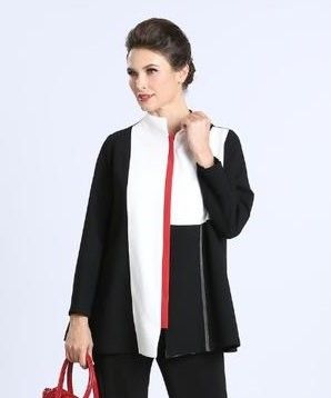 IC Collection Color Block Front Zip Jacket-IC-3481J | IC Collection ...