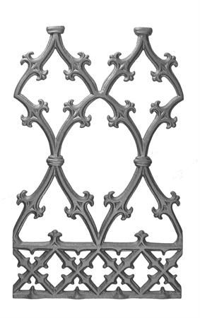 #(7222) Cast Iron Gothic Railing Panel | DUE SEASON METALS AND CASTINGS
