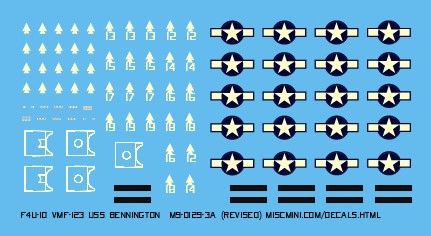 F4U-1D Corsair VMF-123 USS Bennington