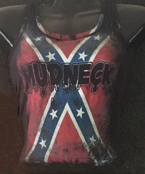 Rebel Confederate Black Ladies Tank Top