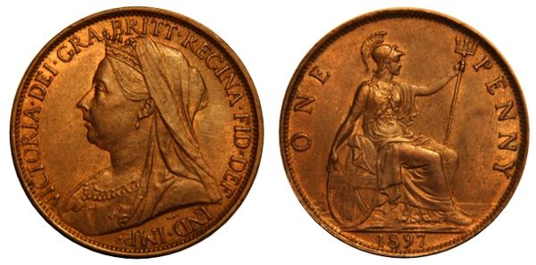 Z0007 - VICTORIA 1897 PENNY - BP 1897 Aa - SOLD