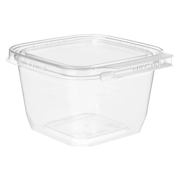 TS4016, Tamper evident & tamper resistant clamshell, 16oz square, 4 x 4 ...
