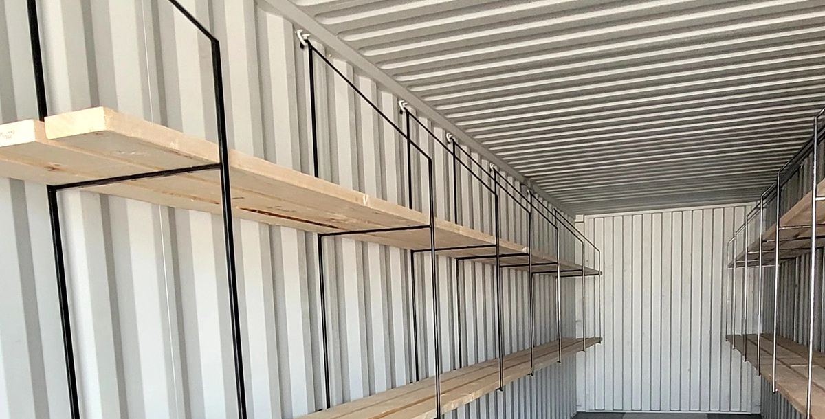 Shipping Container Shelf Brackets Hooked Storage Container, 51% OFF