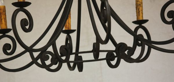 1371-8 Large Spanish Revival Style Wrought Iron Chandelier | Spanish ... 1371-8 Large Spanish Revival Style Wrought Iron Chandelier | Spanish ...