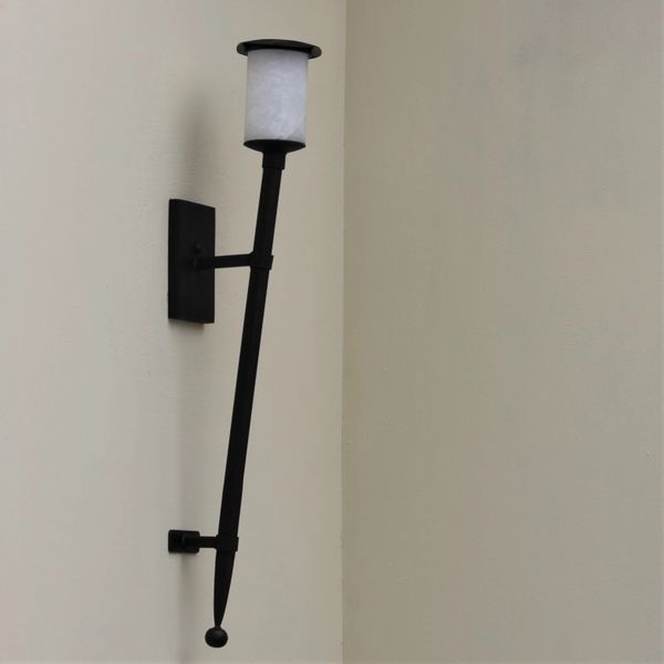7352-1 Contemporary Indoor/Outdoor Wall Torch | Spanish Revival Lighting
