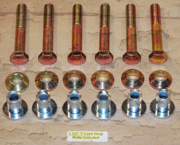 1.5" T-Case Skid Drop SAE 1/2-13 Nutserts 87-02 Jeep YJ/TJ (05)