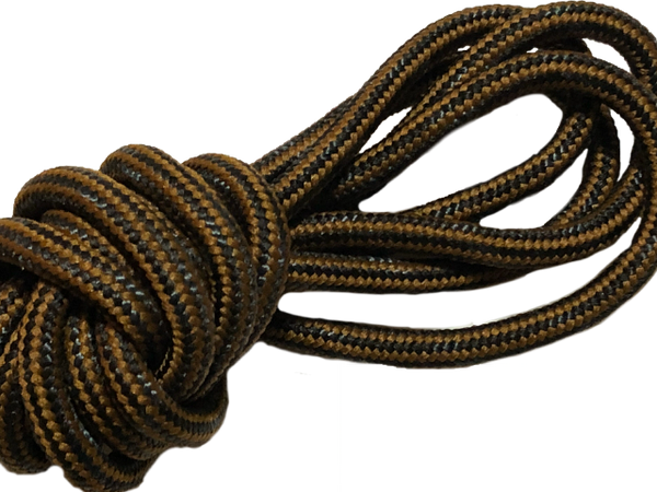 Heavy Duty Chestnut Brown and Black Shoe / Boot Laces Reinforced with ...