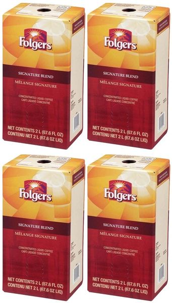 Folgers 2 Liter Signature Blend Liquid Coffee Concentrate (Four Boxes)