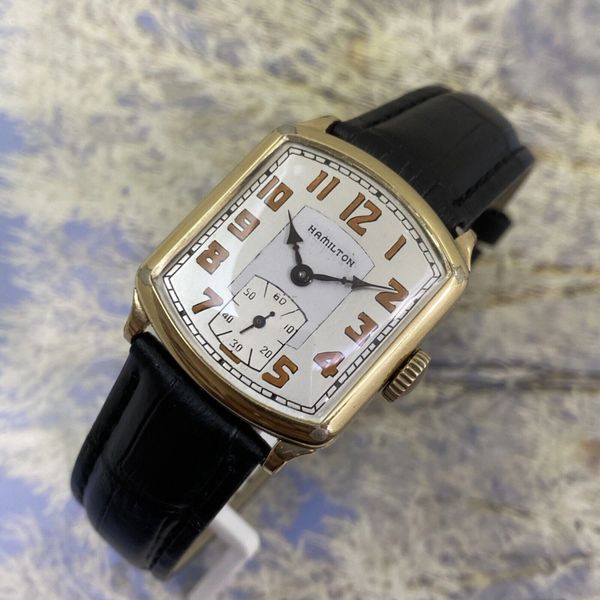 Vintage USA 1931 Mans Hamilton TONNEAU Stunning Dial Fully Serviced W ...