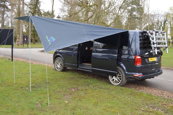 Wild Earth Sun Canopy for VW Camper Van 2.4 X 3 Metres SILVER Grey