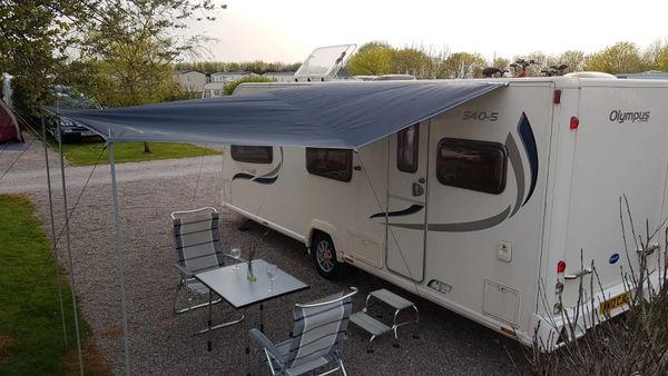 DELUX - Wild Earth Caravan Sun Canopy DARK Grey 2.4 Metres x 3 Metres