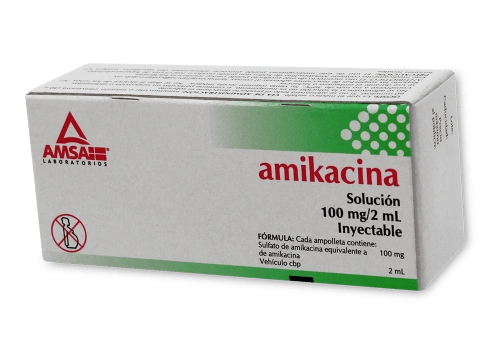 AMIKACINA INY. 100 MG. CAJA C/2 AMP. C/2 ML.