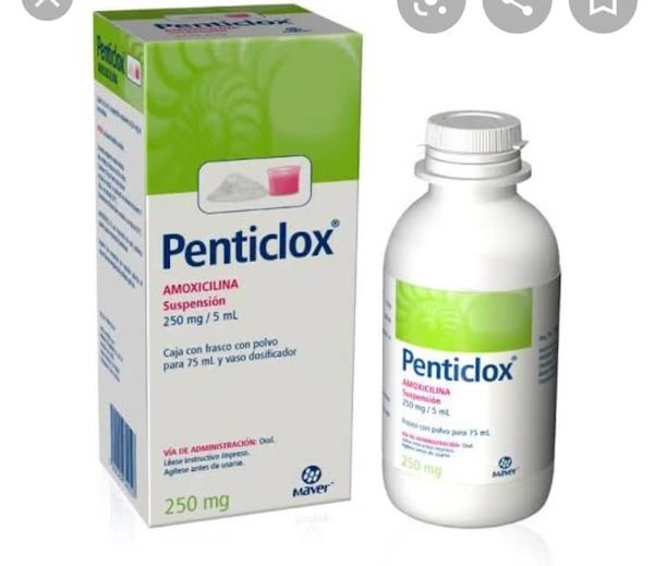 PENTICLOX SUSP. 250 MG. CAJA C/FCO. C/PVO. P/90 ML.