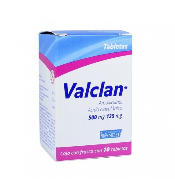 VALCLAN TAB. 500/125 MG. CAJA C/FCO. C/10