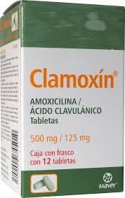CLAMOXIN TAB. 500/125 MG. CAJA C/FCO. C/12