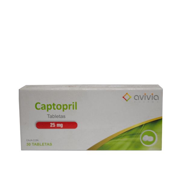 CAPTOPRIL TAB. 25 MG. CAJA C/30