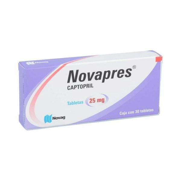 NOVAPRES TAB. 25 MG. CAJA C/30