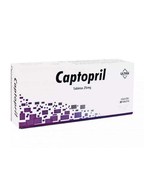 CAPTOPRIL TAB. 25 MG. CAJA C/30