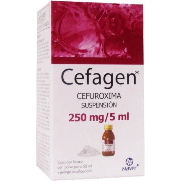 CEFAGEN SUS 250 MG. CAJA C/FCO. C/PVO. P/50 ML.
