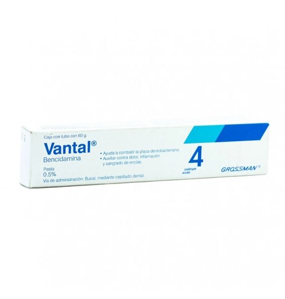 VANTAL PASTA DENTAL CAJA C/TUBO C/60 G.