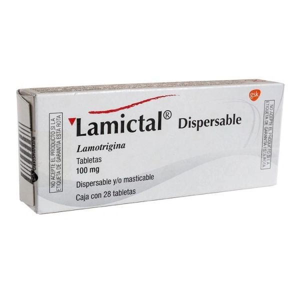 LAMICTAL DISPERSABLE TAB. DISP. 100 MG. CAJA C/28