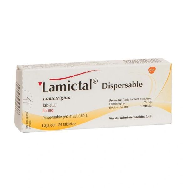 LAMICTAL DISPERSABLE TAB. DISP. 50 MG. CAJA C/28