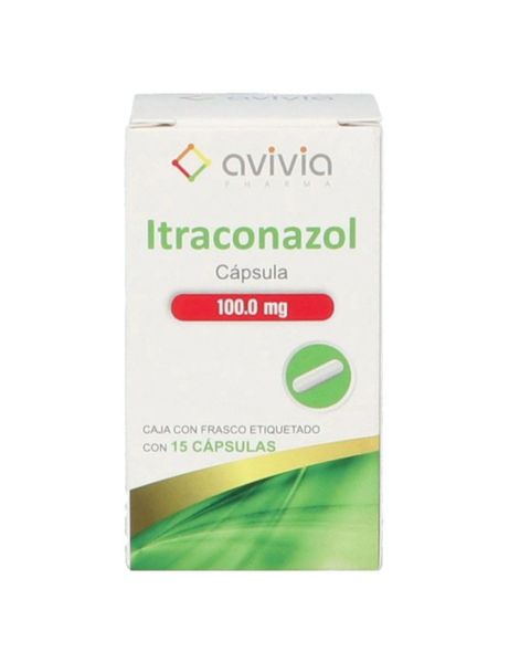 ITRACONAZOL CAP. 100 MG. CAJA C/FCO. C/15