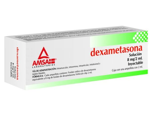 DEXAMETASONA INY. 8 MG. CAJA C/1 AMP. C/2 ML.
