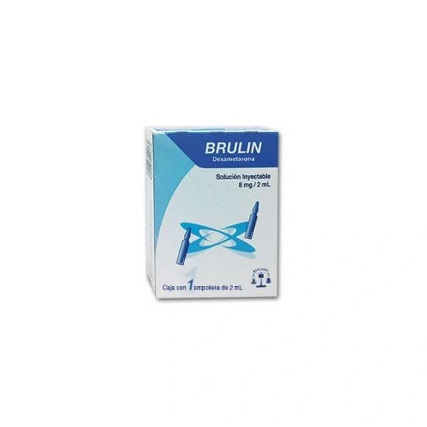 BRULIN INY. 8 MG. CAJA C/1 AMP. C/2 ML.