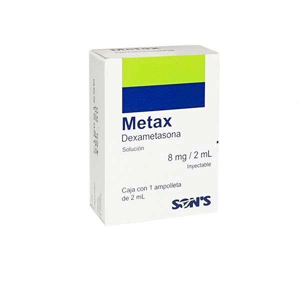 METAX INY. 8 MG. CAJA C/1 AMP. C/2 ML.