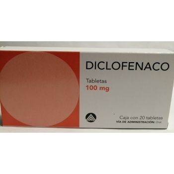 DICLOFENACO TAB. 100 MG. CAJA C/20 LABORATORIO MAVER P. NETO
