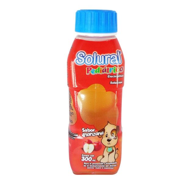 SOLURAL PEDIATRICO SABOR MANZANA FCO. C/300 ML. CAJA C/24