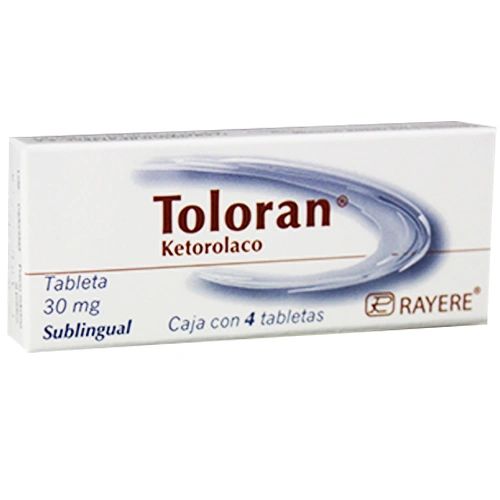 TOLORAN TAB. SUBLINGUAL 30 MG. CAJA C/4