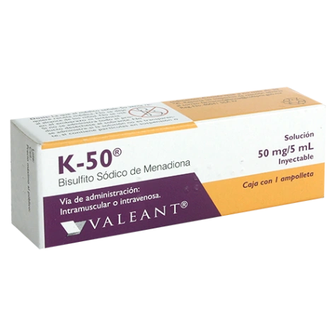 K 50 INY. 50 MG. CAJA C/1 AMP. C/5 ML.